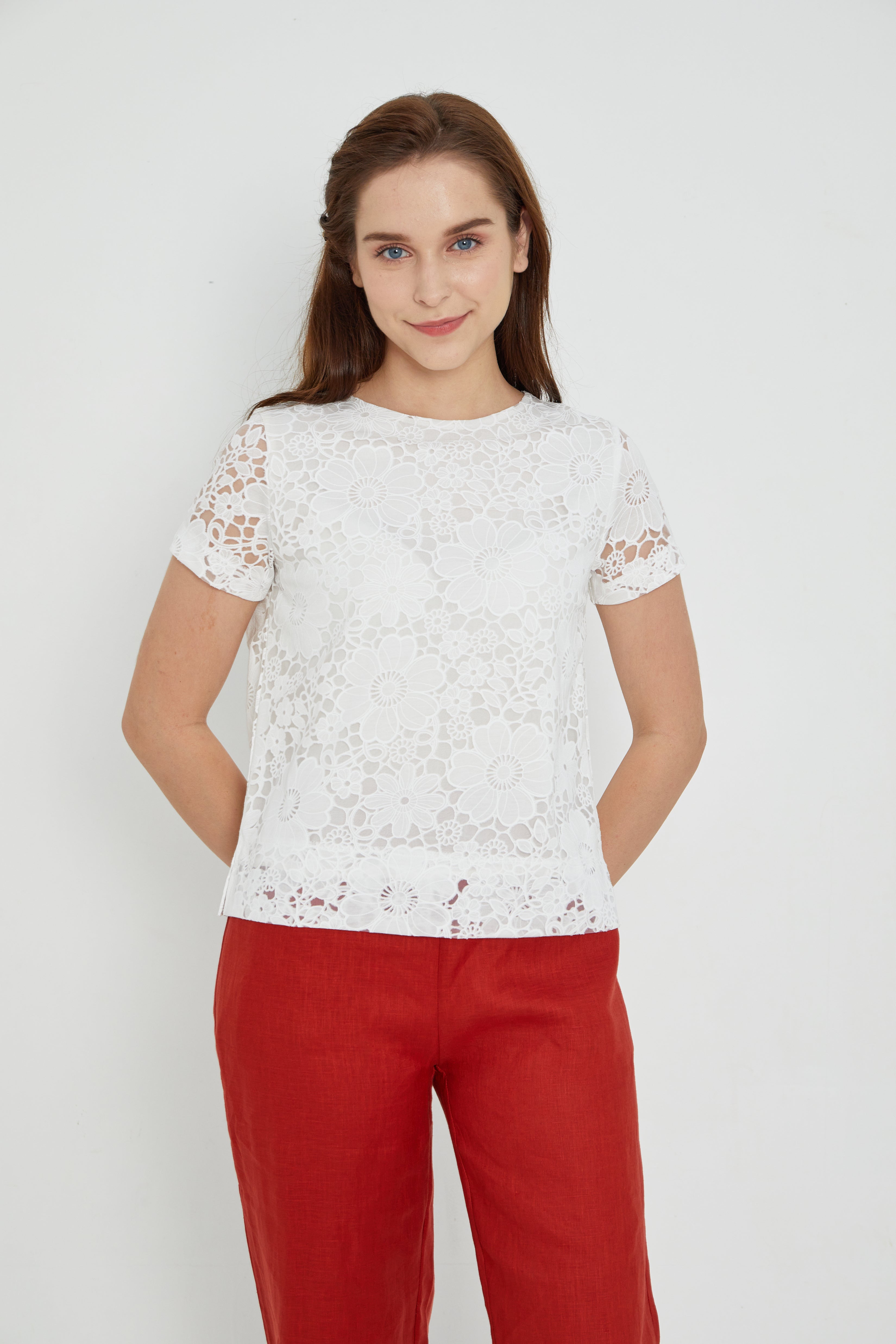 Lily Lace Women Blouse – Rouge by barracks - Singapore
